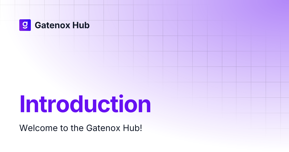 Introduction | Gatenox Hub